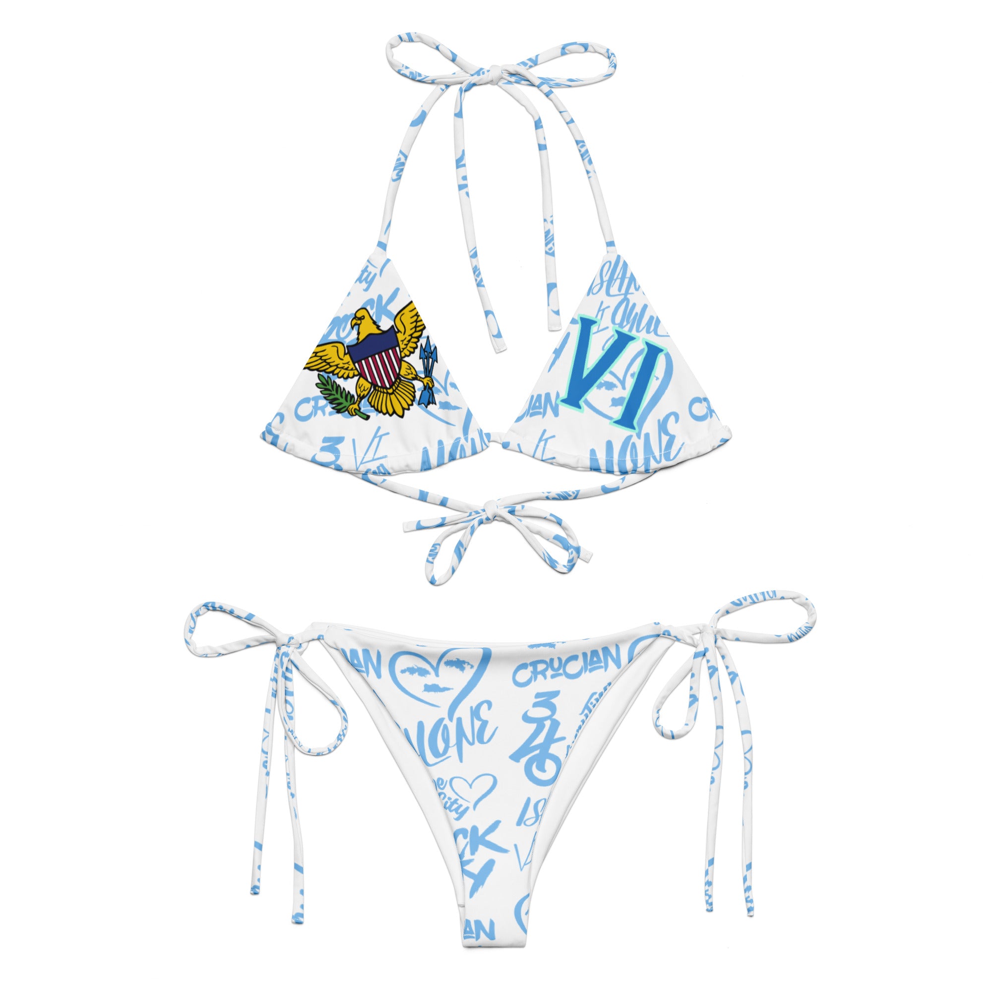 VI Graffiti string bikini – Virgin Islands 4Eva